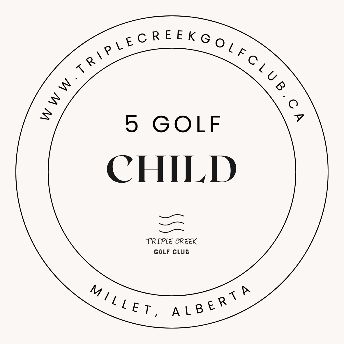 CHILD (12 and under)- 5 Golf Punch Pass – Triple Creek Golf Club